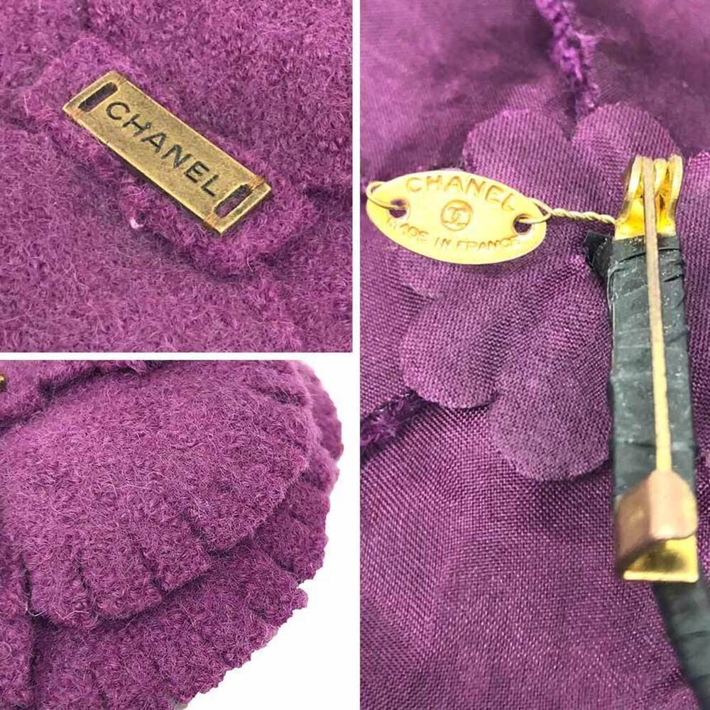 CHANEL | Jewelry | Chanel Camellia Corsage Brooch Purple Womens | Poshmark